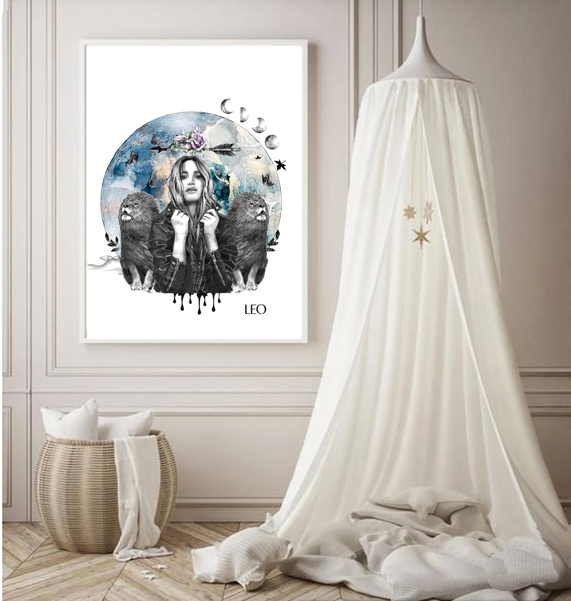 LEO New Zodiac Artwork Print – Sunny Mase Designs